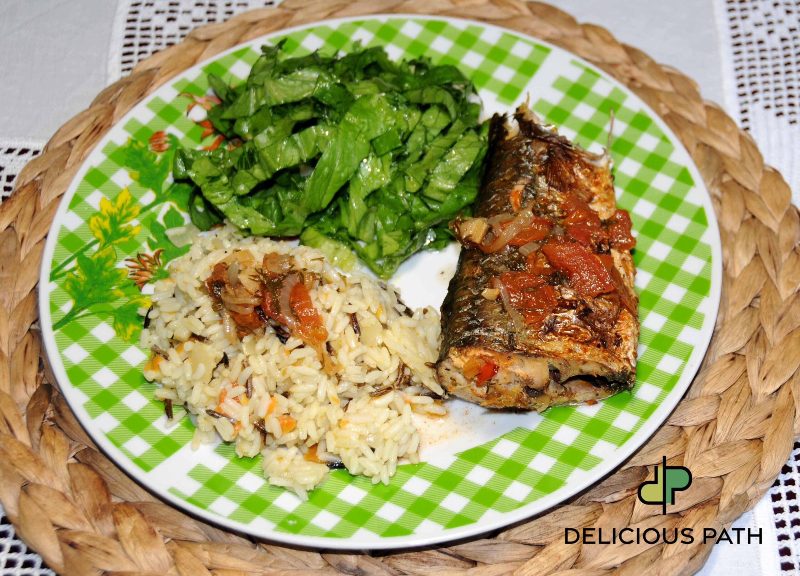 Baked Mullet Plaki & Rice – Seafood Comfort