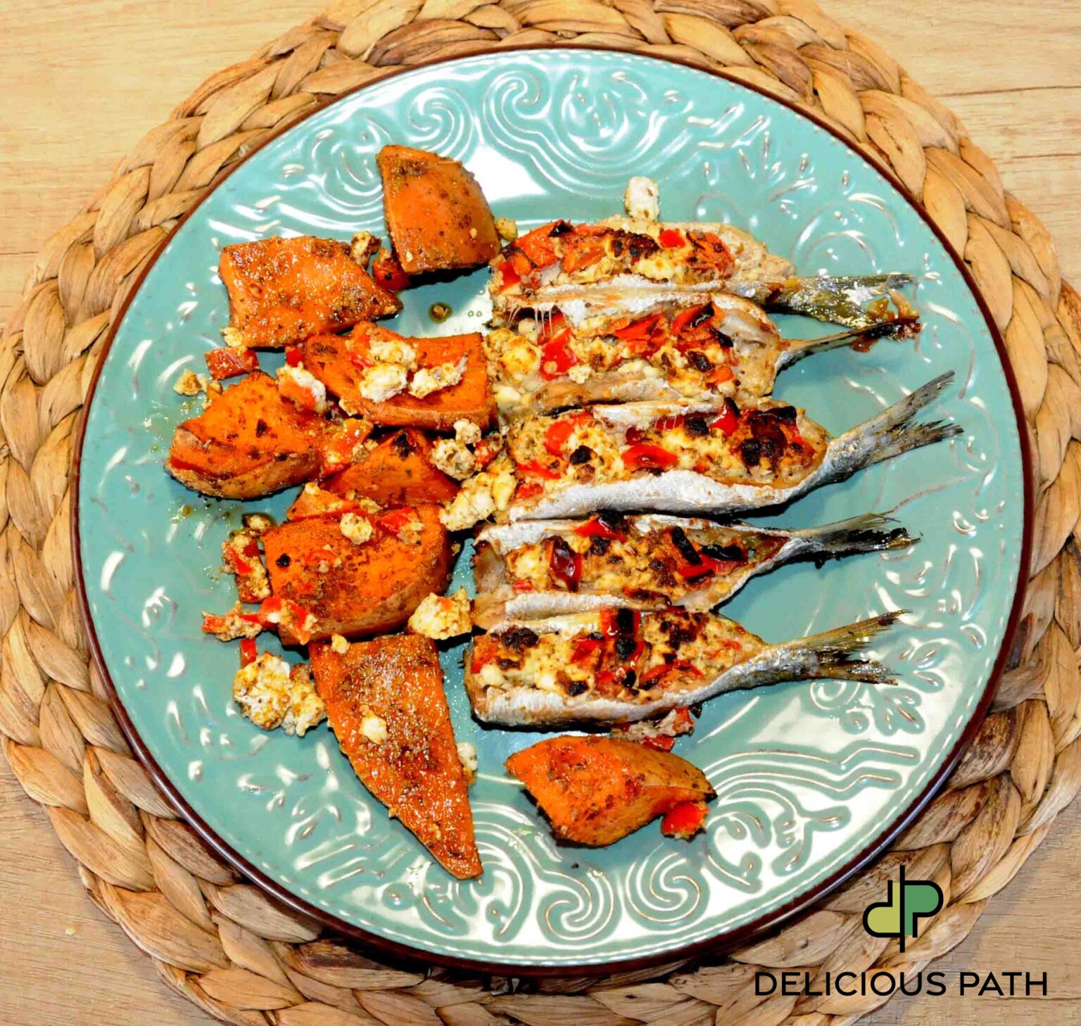 Stuffed Sardines in the Oven with Sweet Potatoes - Delicious Path